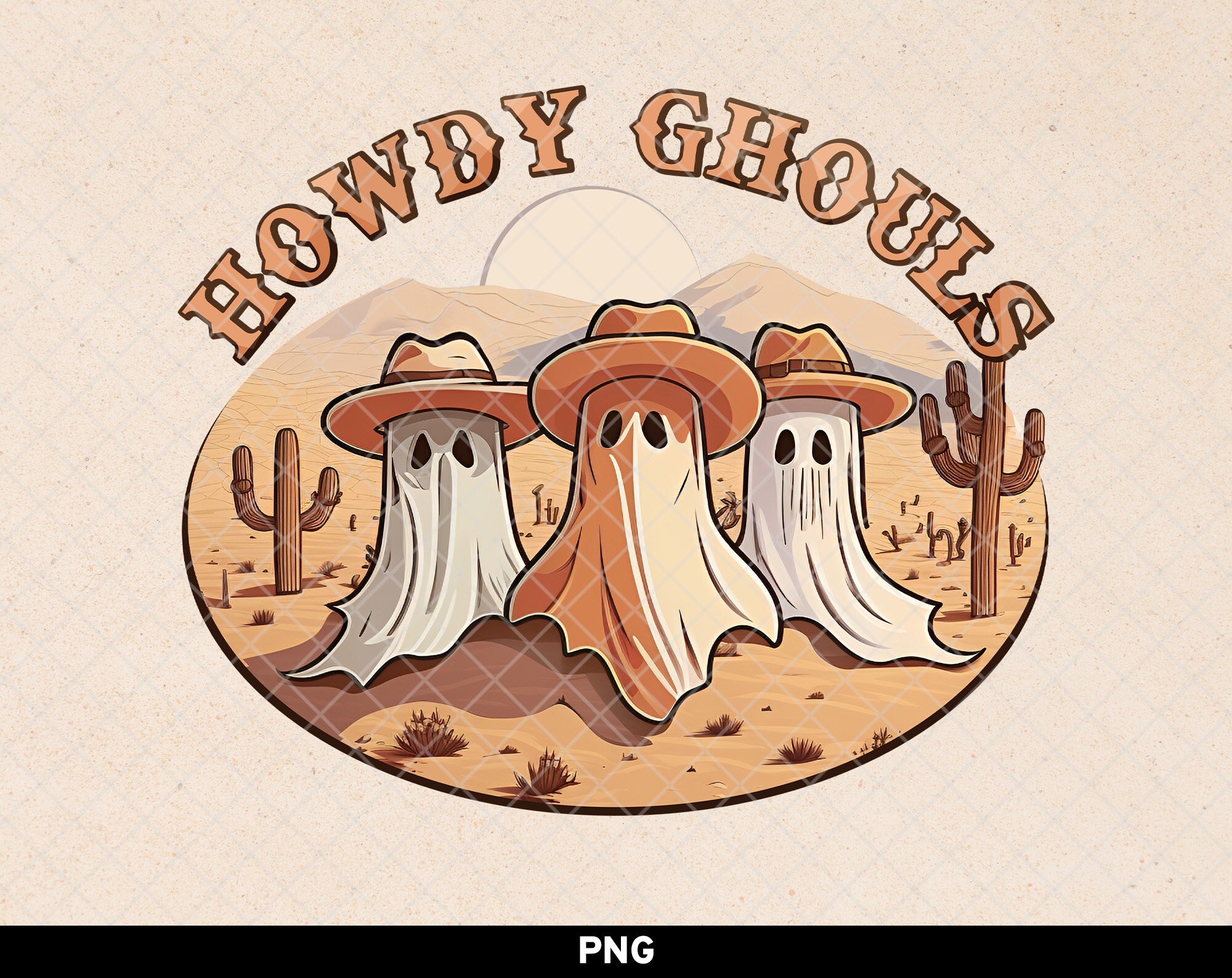 Howdy Ghouls png, Western Halloween Design, Cowboy Ghost png - Inspire ...