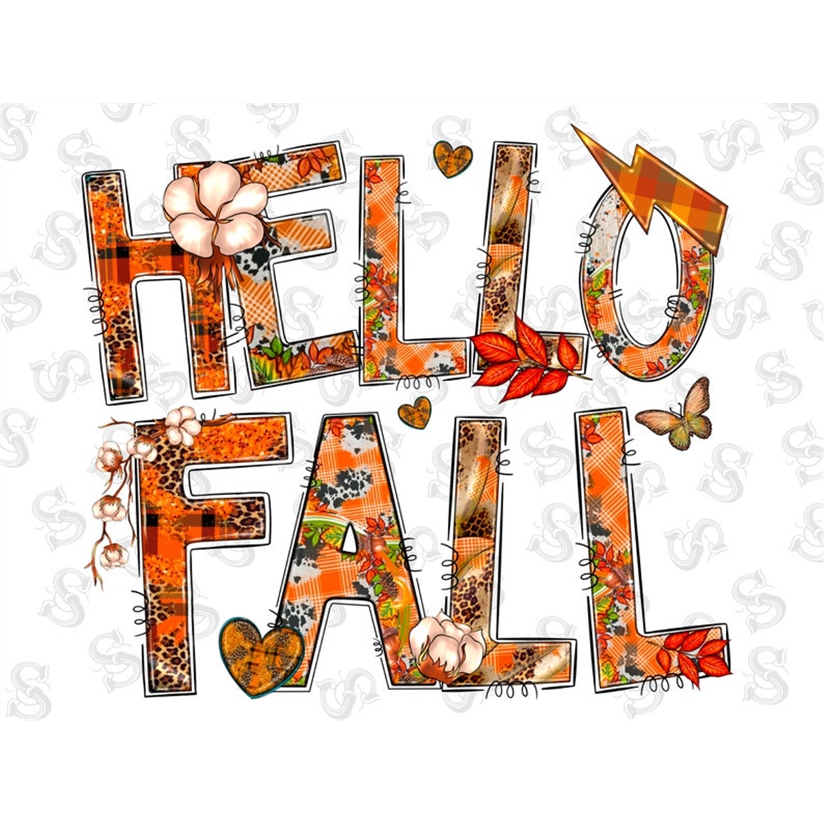 Hello Fall png sublimation design download, western Fall png | Inspire Uplift