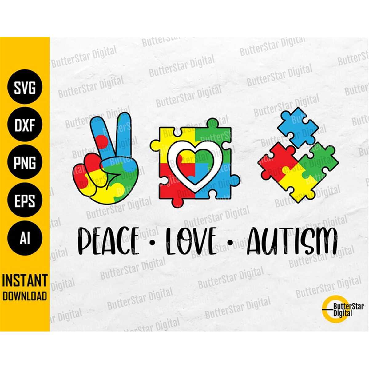 Peace Love Autism SVG | Autism Awareness SVG | Autism T-Shir - Inspire ... Peace Love Autism SVG | Autism Awareness SVG | Autism T-Shir - Inspire ...