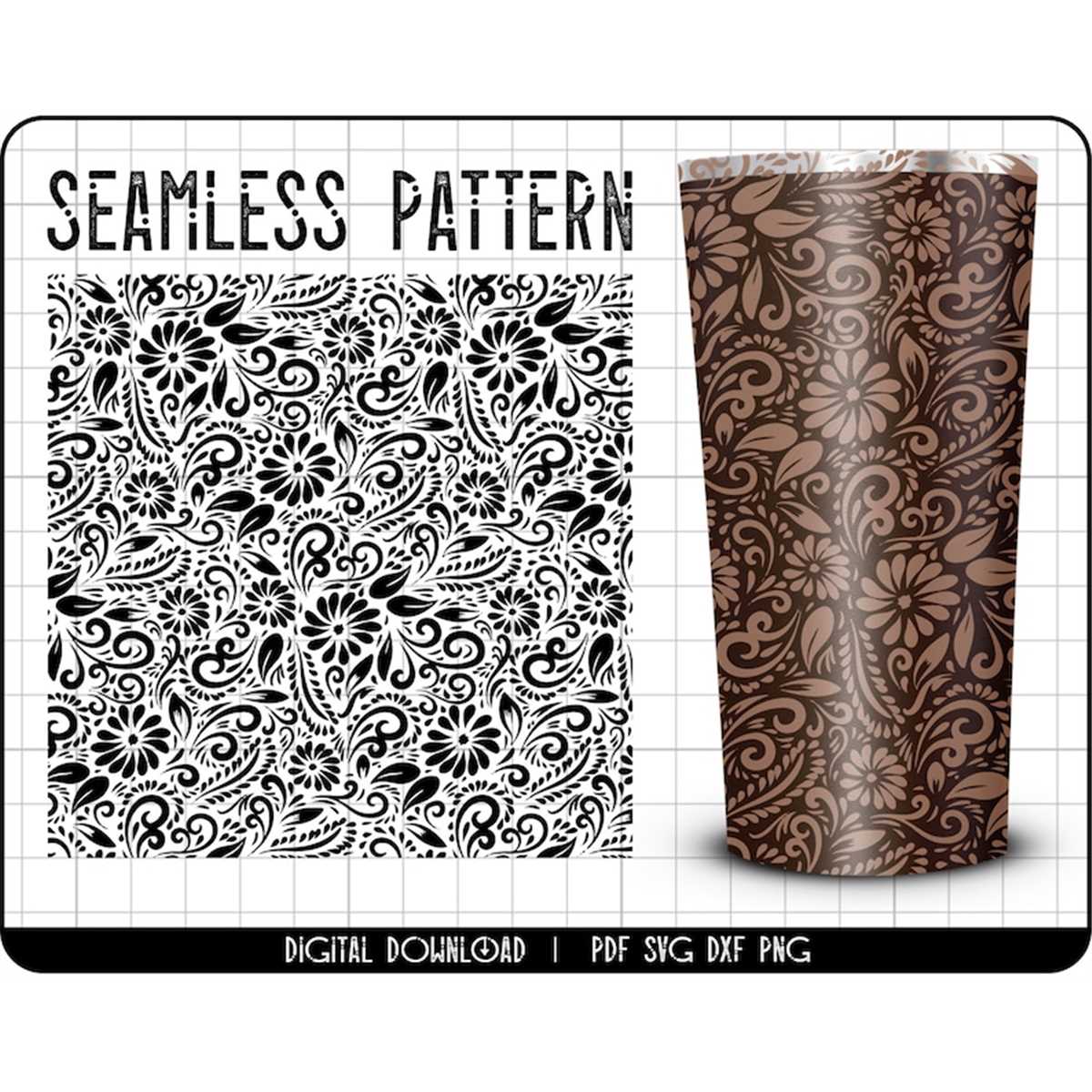 Tooled leather svg, floral svg laser, tumbler wrap sublimati | Inspire ...
