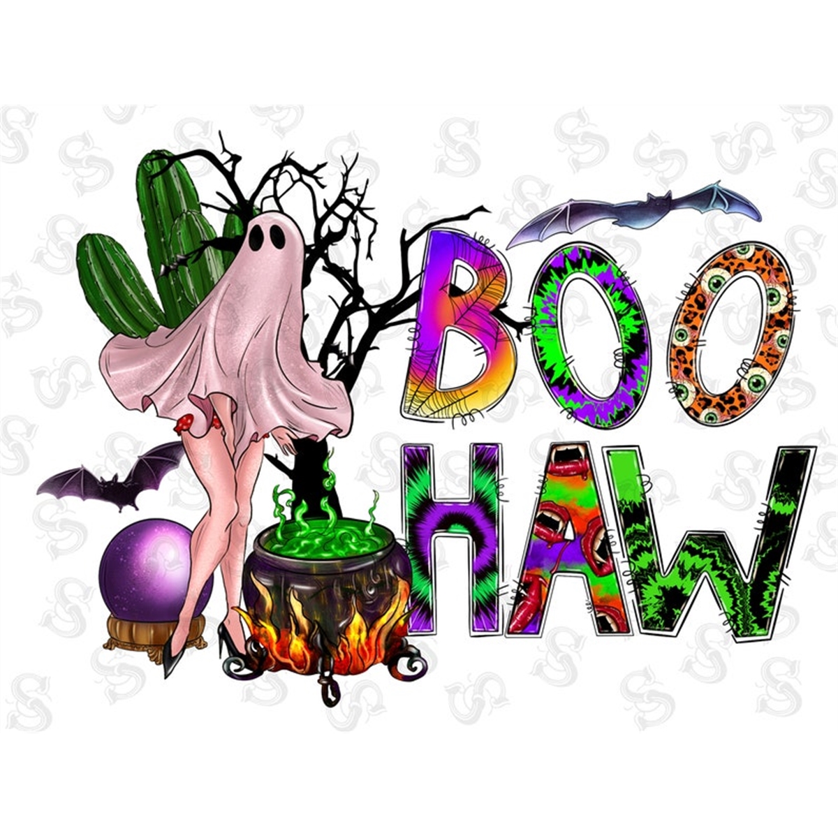 Boo Haw PNG, Halloween PNG, Freak Ghost Halloween Png ,Retro | Inspire ...