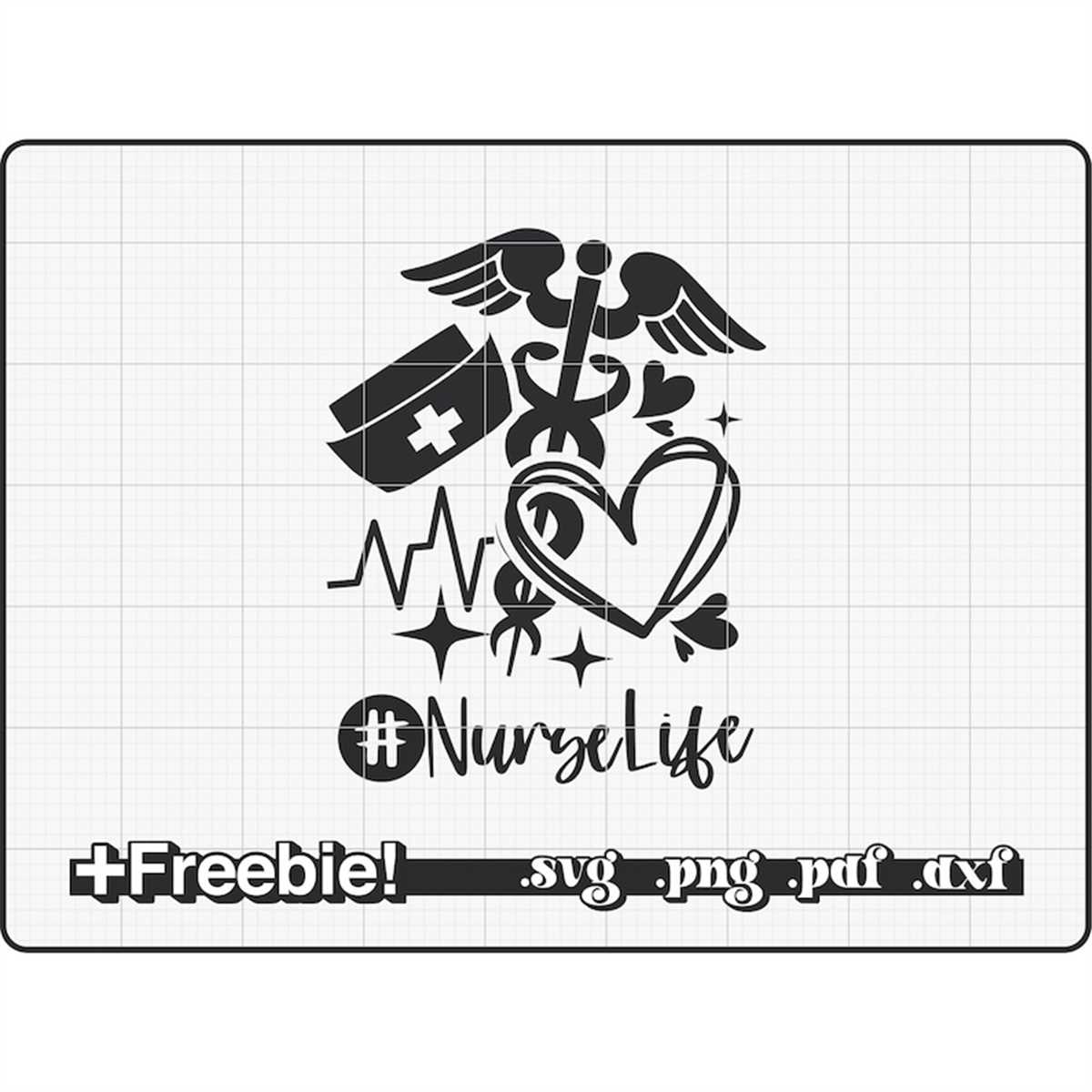 Nurse Svg, Nurse Life, Stethoscope Heart Svg, Medical Caduce | Inspire ...