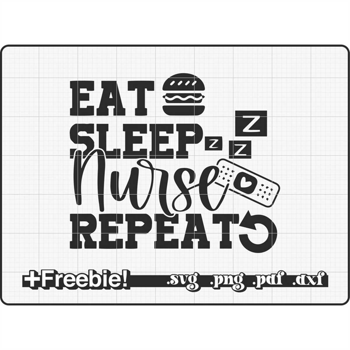 Nurse Svg, Eat Sleep Nurse Repeat rn svg, nurse png, nursing | Inspire ...