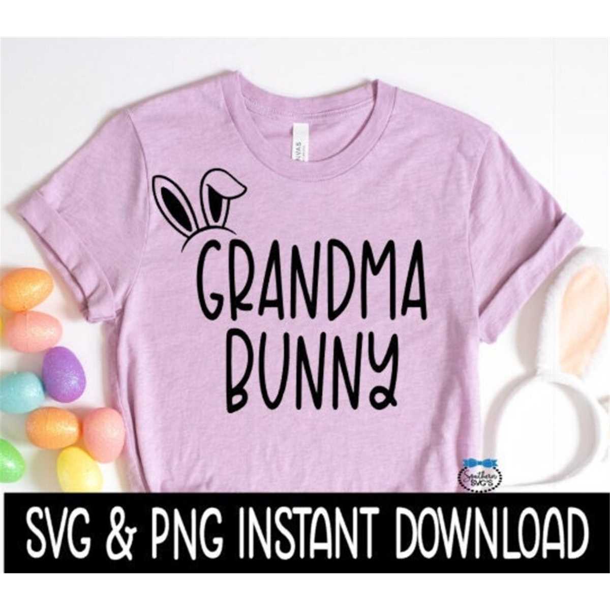 Easter SVG, Easter PNG, Grandma Bunny Frame SvG, Easter Shir | Inspire ...