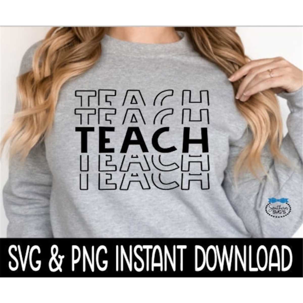 Teach SVG Files, Teacher Stacked SVG, Teacher Stacked PNG, I | Inspire ...