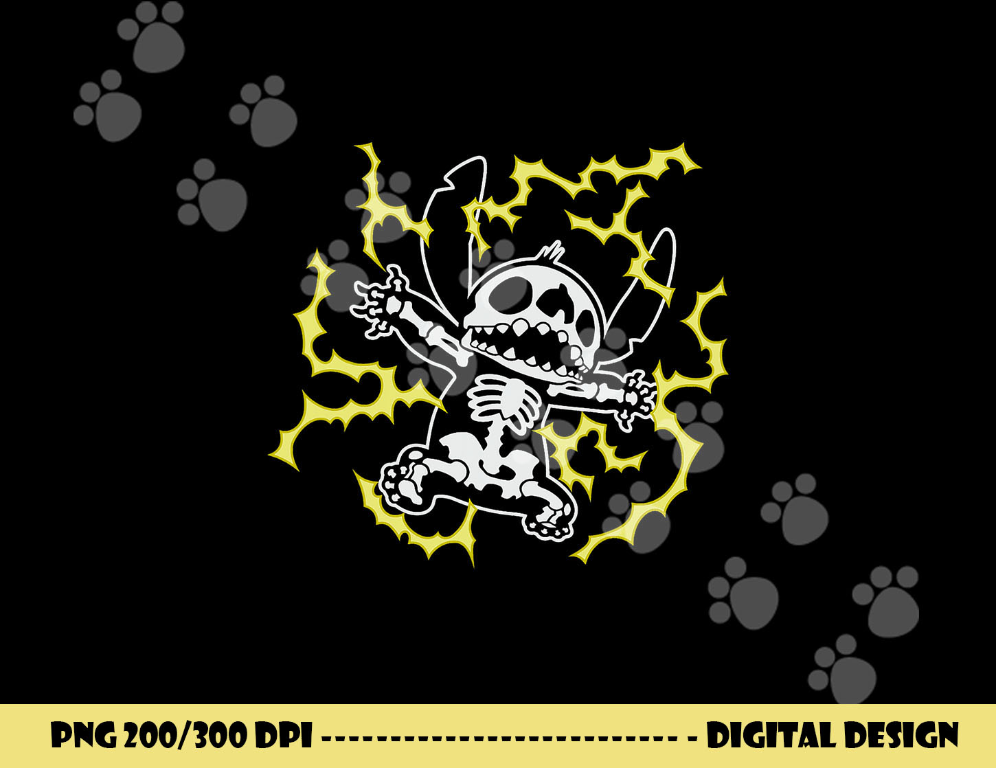 Disney Stitch Skeleton Halloween png,sublimation copy | Inspire Uplift