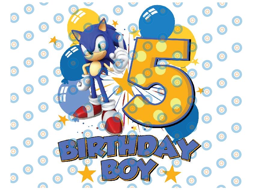 Personalized Sonic Birthday Boy Age Png, Custom Sonic Birthd | Inspire ...
