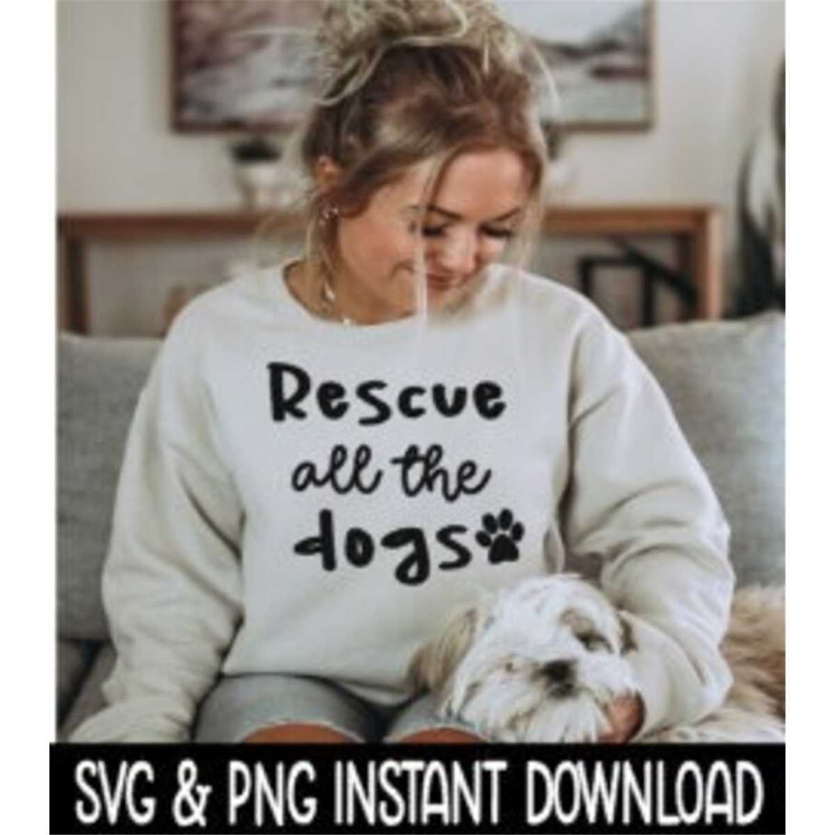 Rescue All The Dog SVG, PNG Files, Dog Car Decal SVG Instant - Inspire ...