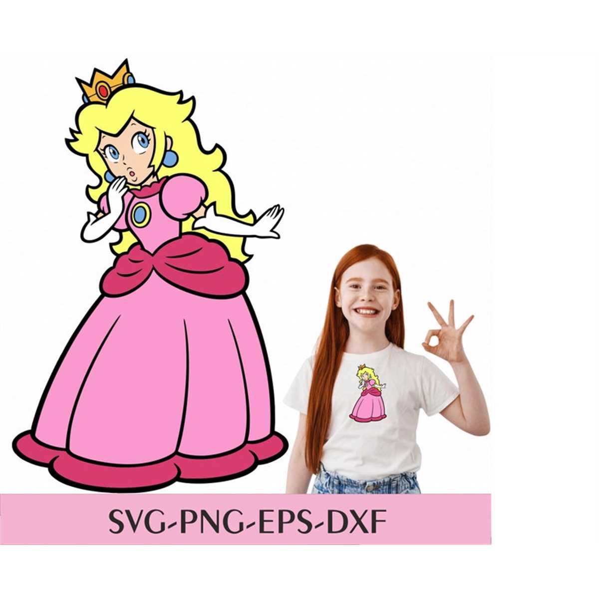 Princess Peach SVG for Silhouette, svg files for cricut, sep - Inspire ...
