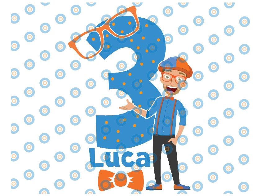 Personalized Custom Blippi Birthday File Svg, Blippi 3rd Bir | Inspire ...