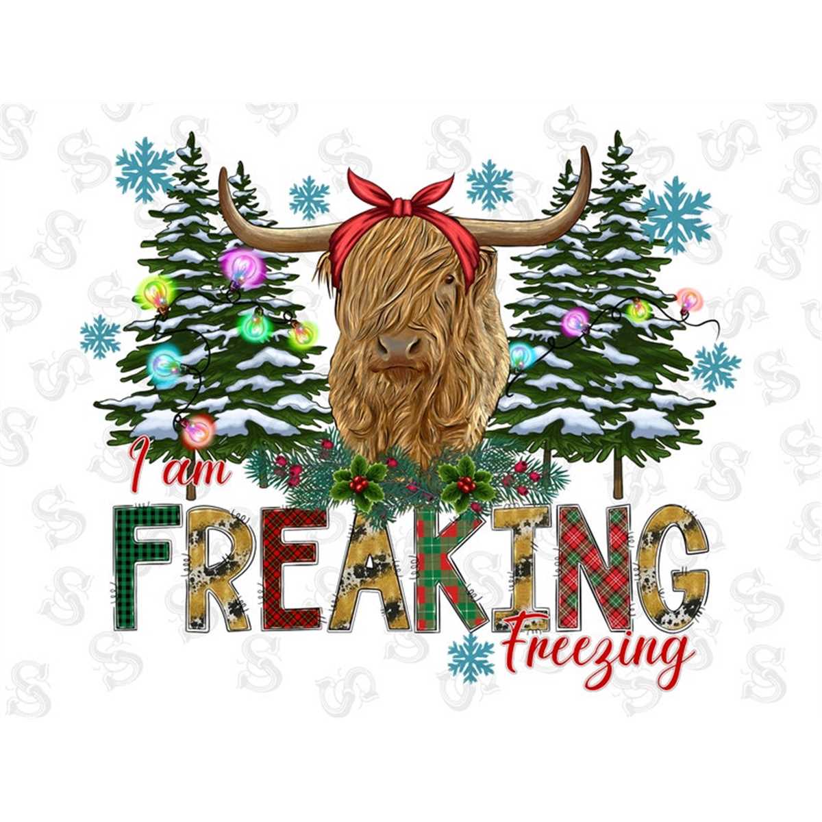 I Am Freaking Freezing Png, Snow, Cow Png, Christmas Cow, hi - Inspire ...