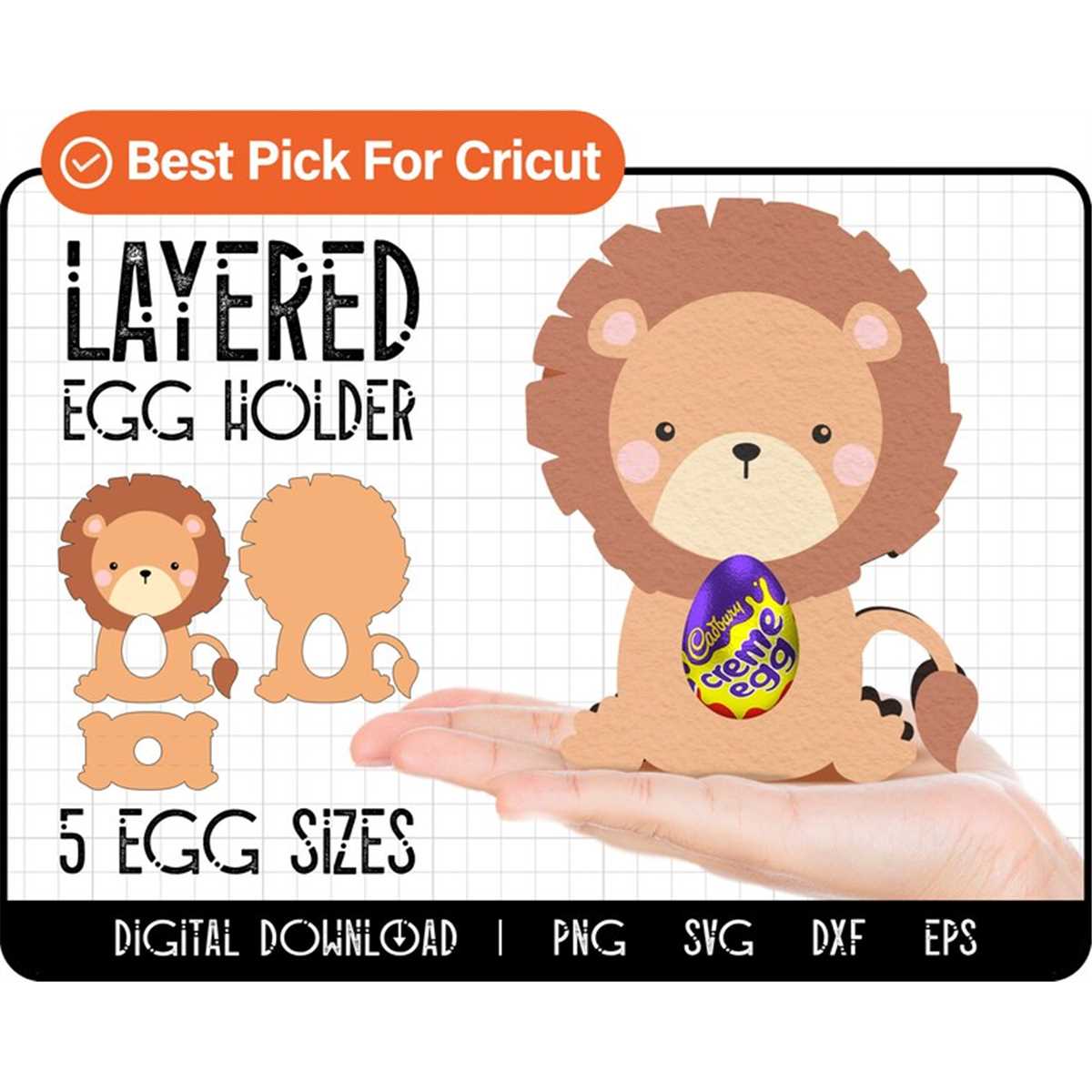 Lion easter egg holder svg, easter egg svg, easter basket sv | Inspire ...