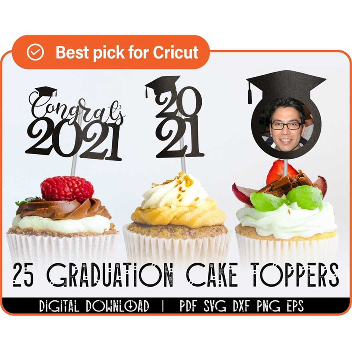 Graduation SVG with picture, Cake Topper SVG Bundle, Graduat - Inspire ...