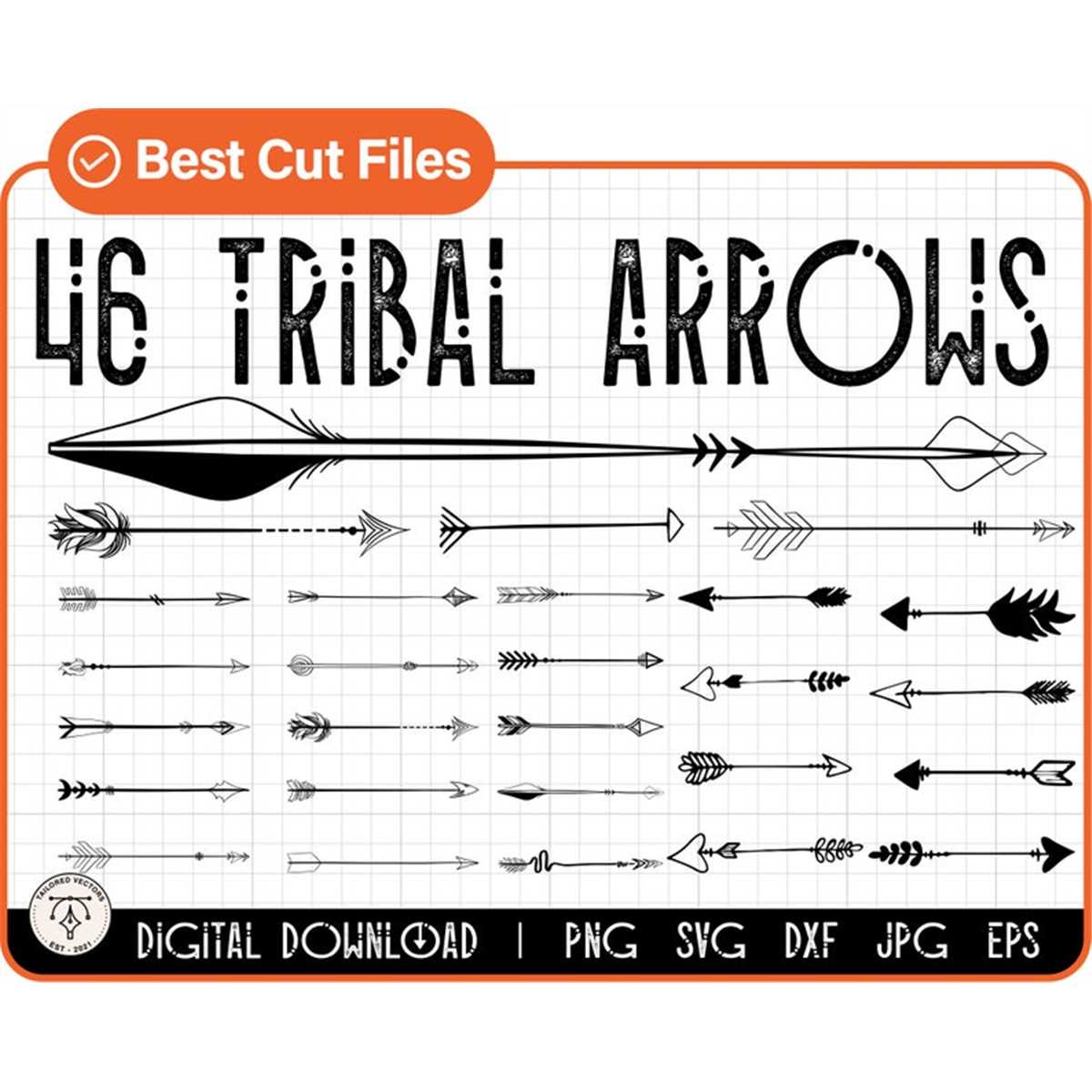 Tribal Arrows svg bundle, Hand drawn svg bundle, decorative | Inspire ...