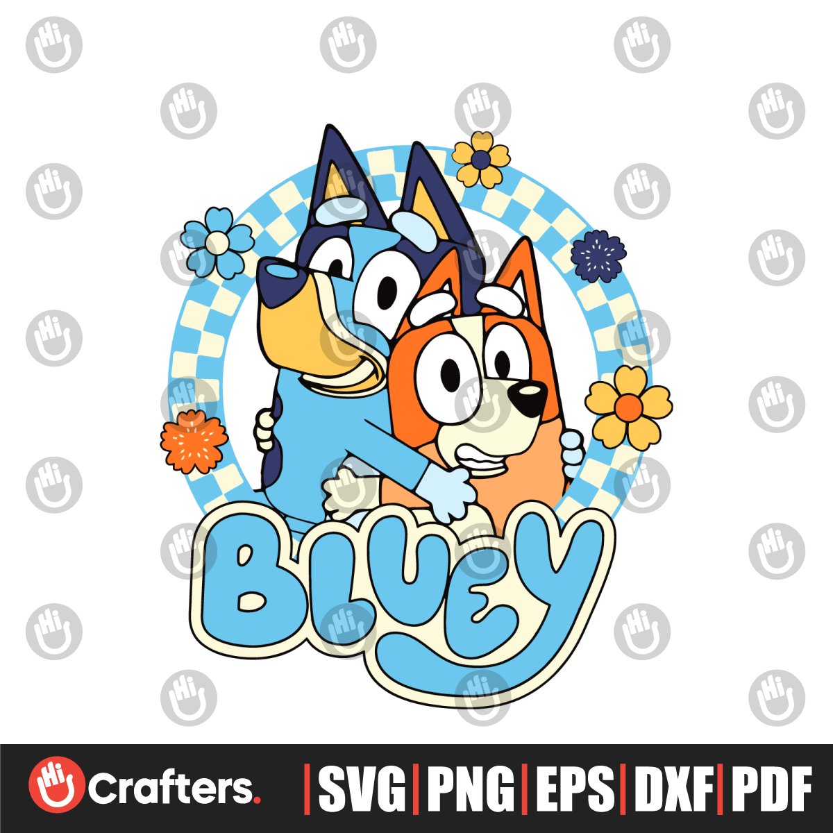 Cute Bluey And Bingo SVG Bluey Family SVG Cutting File | Inspire Uplift