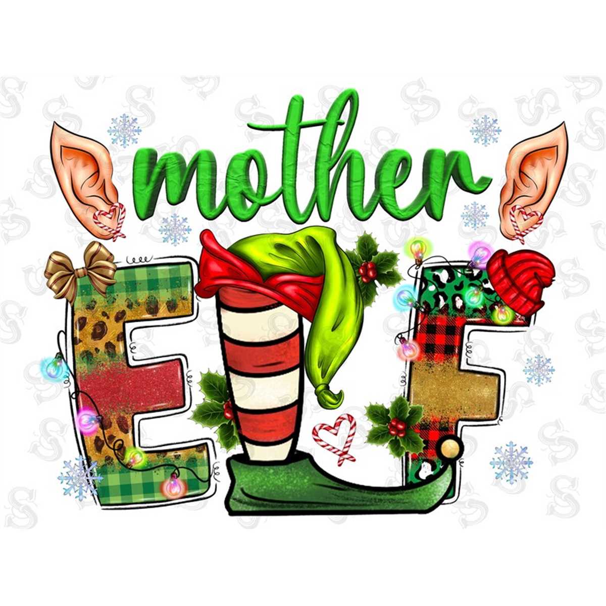 Mother Elf Png Sublimation Design, Merry Christmas Png, Happ | Inspire ...