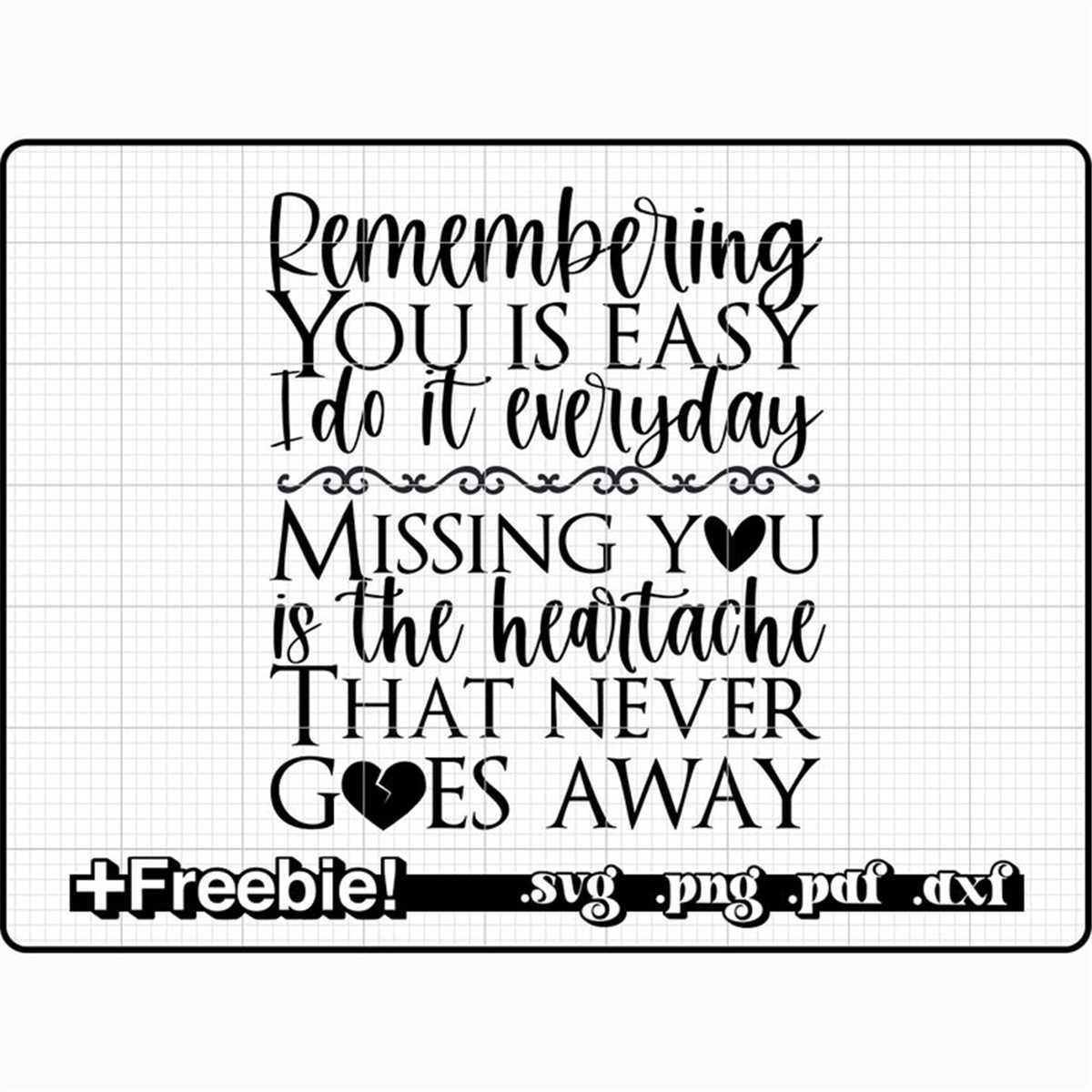 Remembering you is easy Missing You Is The Heartache That Ne | Inspire Uplift