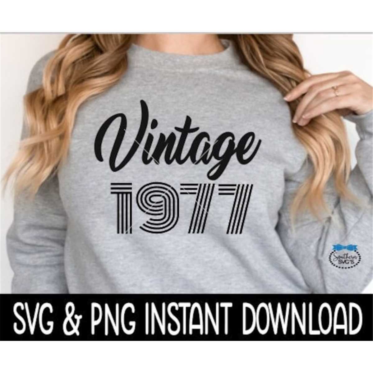 Vintage 1977 Birthday SVG, Vintage 1977 Birthday PNG File, T | Inspire ...