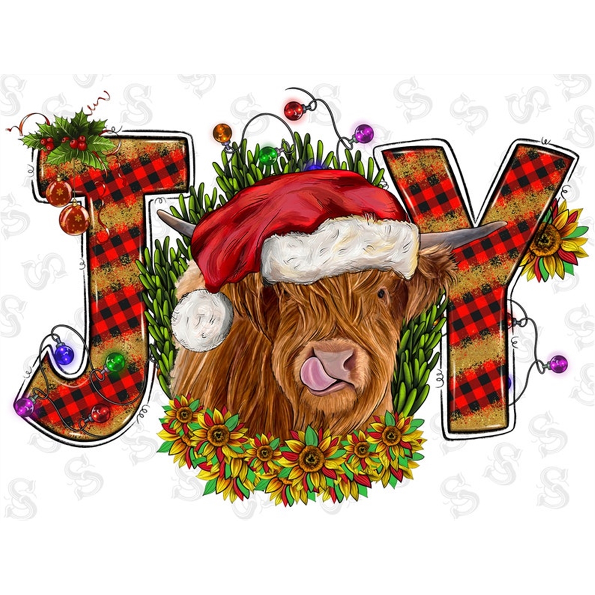 Christmas Joy With Highland Cow png, Joy Cow, Joy Christmas, | Inspire ...
