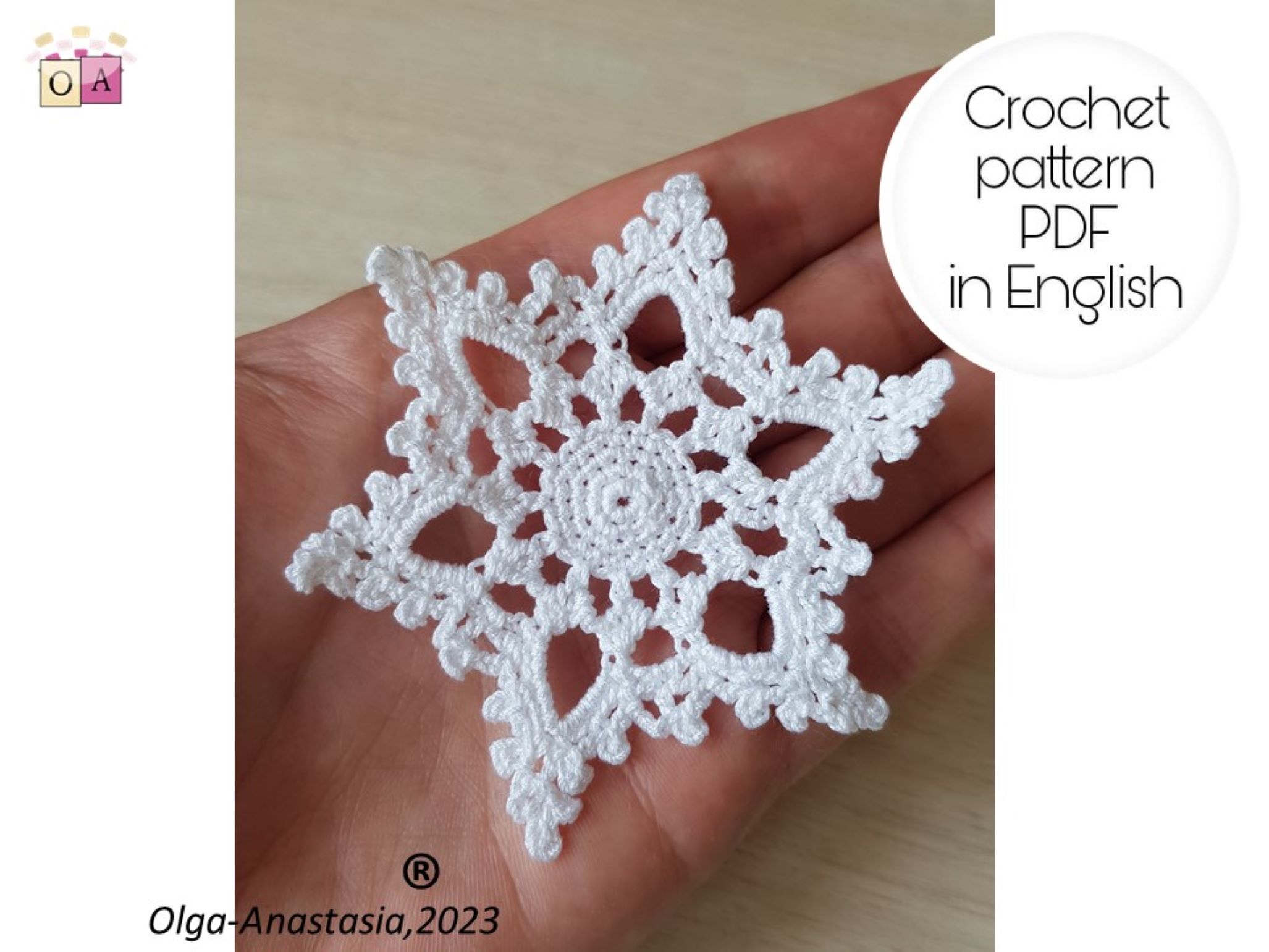 Snowflake 25 Christmas crochet pattern , crochet Snowflake - Inspire Uplift