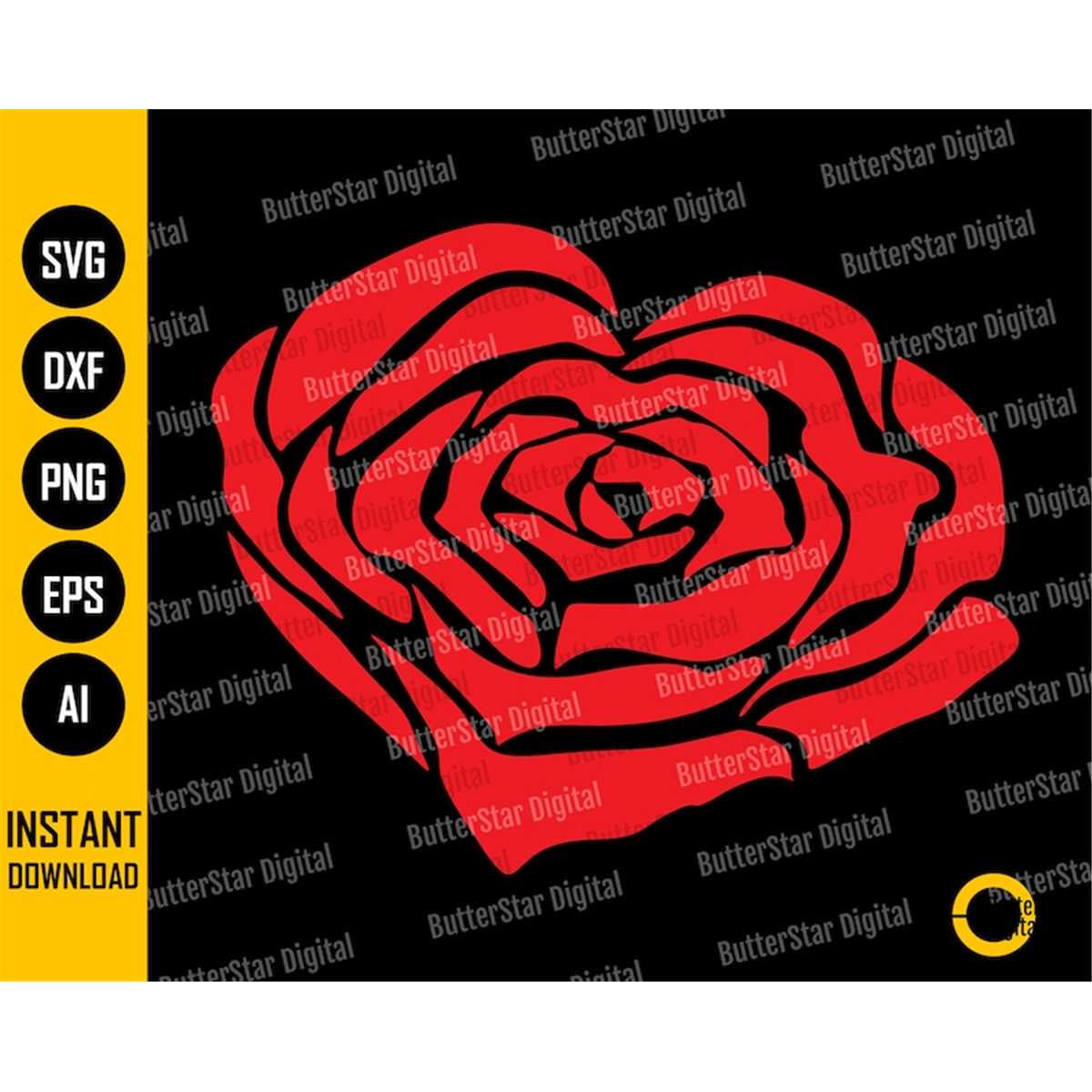 Rose Heart SVG | Roses SVG | Cute Flower Decal Shirt Graphic - Inspire ...