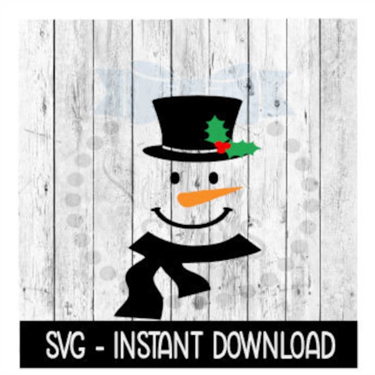 Snowman SVG, Holiday Snowman SVG Files, Instant Download, Cr | Inspire ...