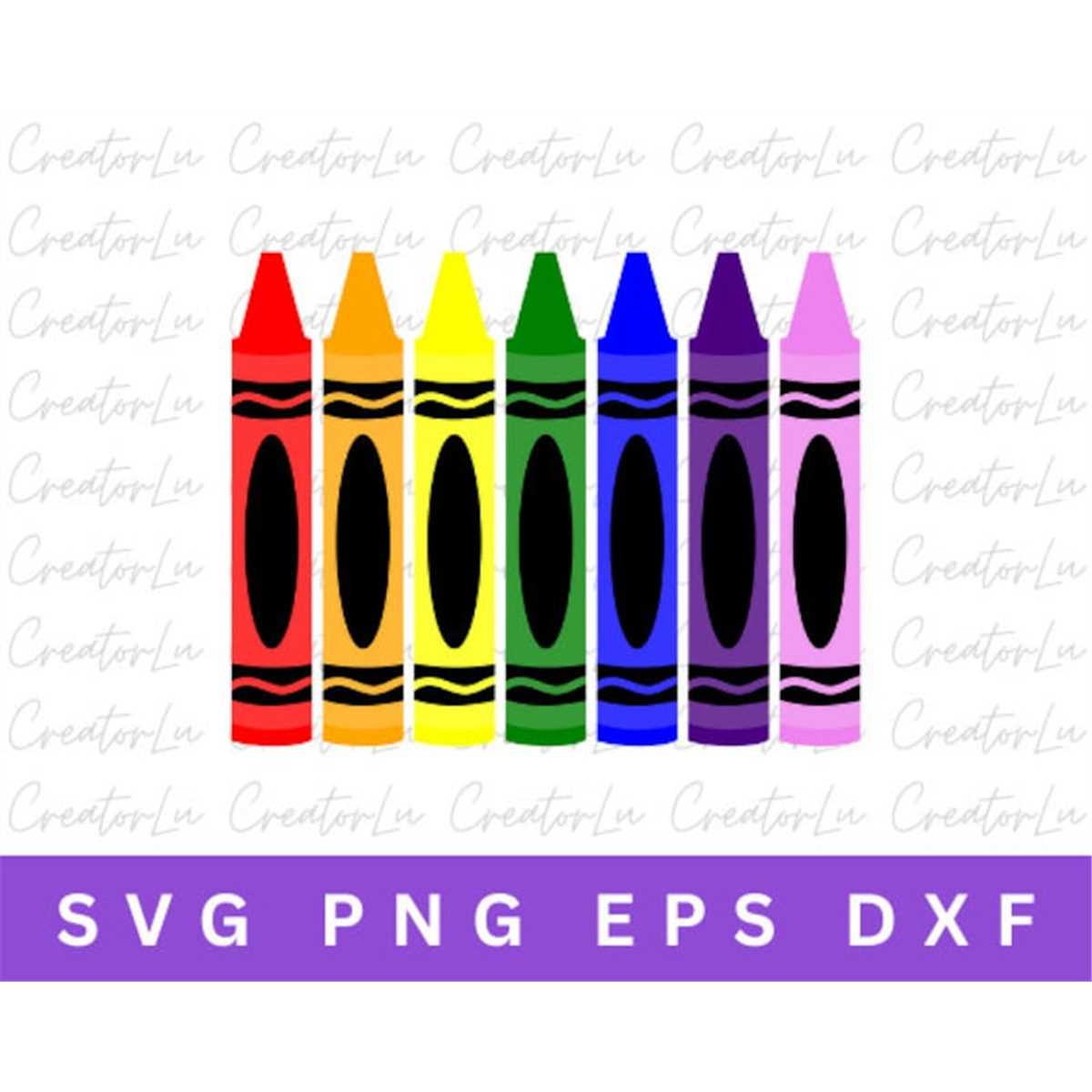 Crayons School Clipart SVG dxf PNG eps, School Supplies Clip | Inspire ...