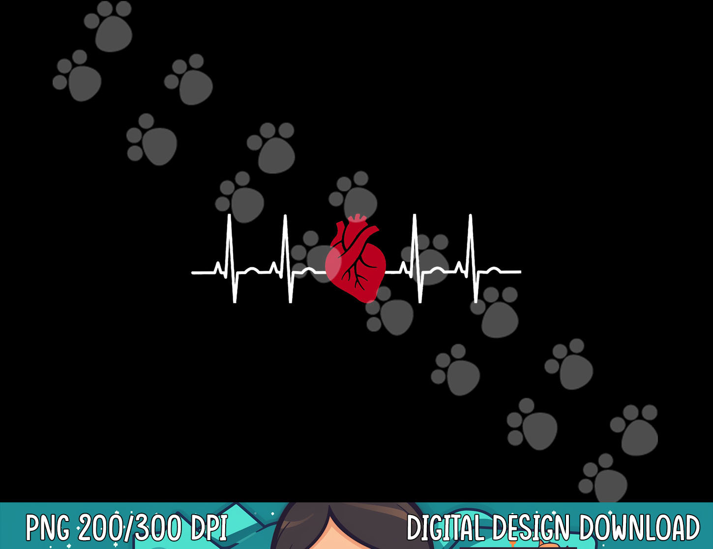 Medicine Doctor Paramedic Nurse Gift Love Cardiogram ECG EKG - Inspire ...