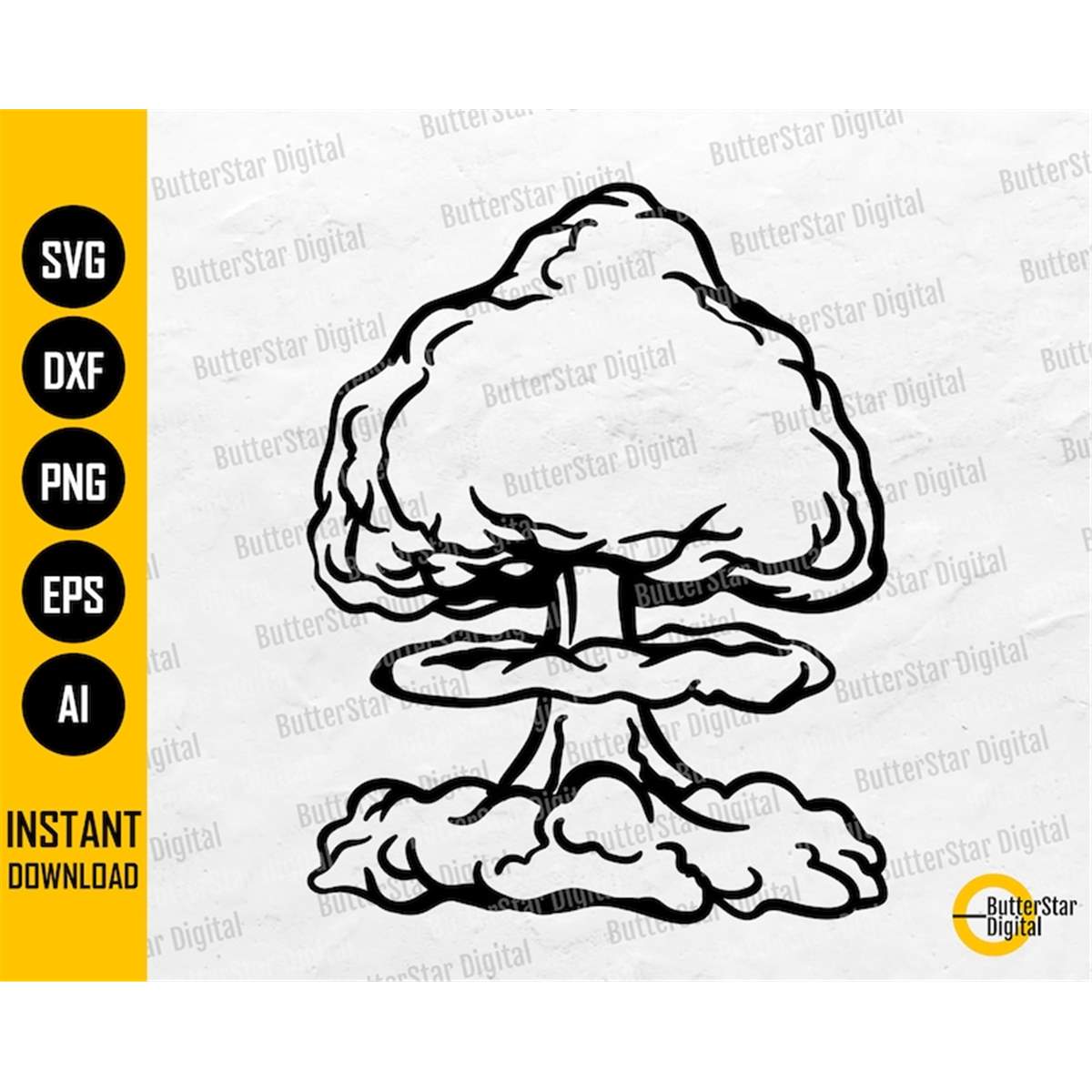 Mushroom Cloud SVG | Nuclear Explosion SVG | Boom Smoke Expl - Inspire ...