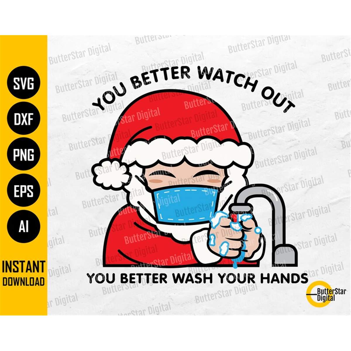 Wash Your Hands SVG | 2022 Christmas SVG | Xmas Santa Claus - Inspire ...