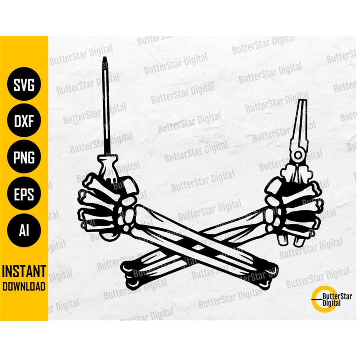 Crossbones Electrician SVG | Electrical Tools SVG | Repair T | Inspire ...