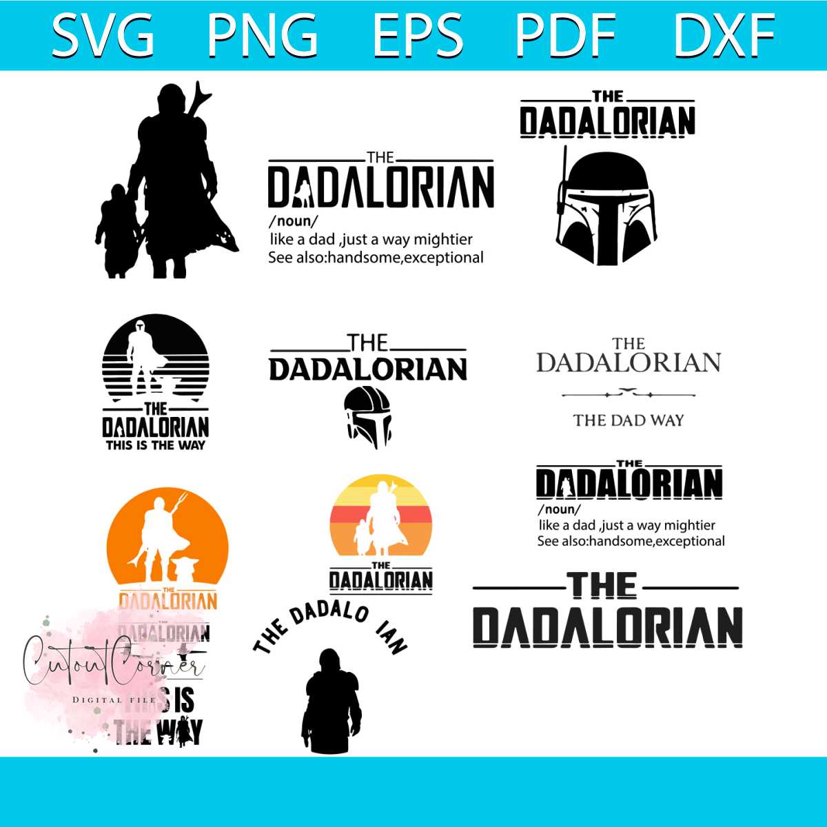 The Dadalorian Bundle File Svg, Fathers Day Svg, Father Svg, - Inspire ...