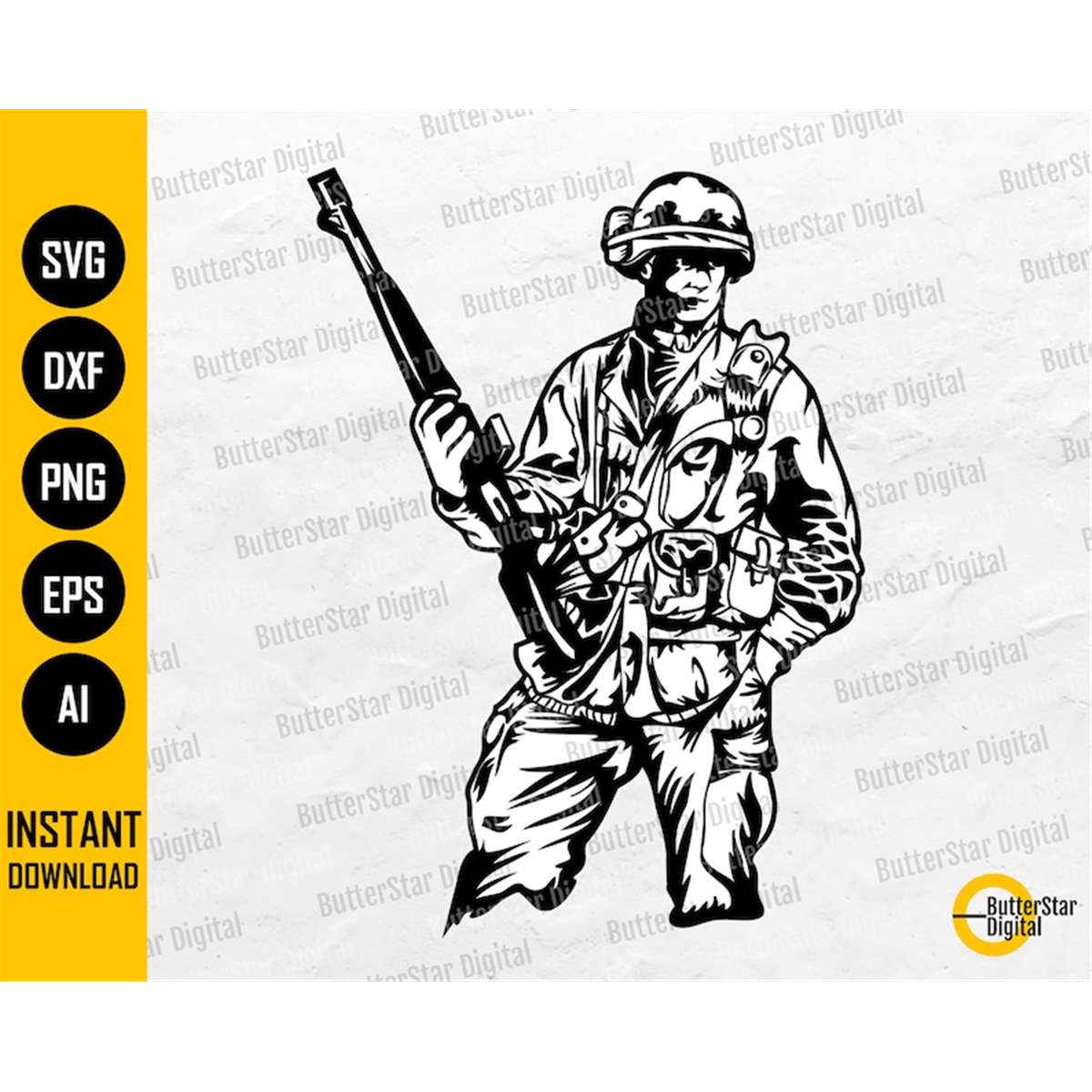 Vintage Soldier SVG | War Veteran SVG | Military Army Hero G - Inspire ...