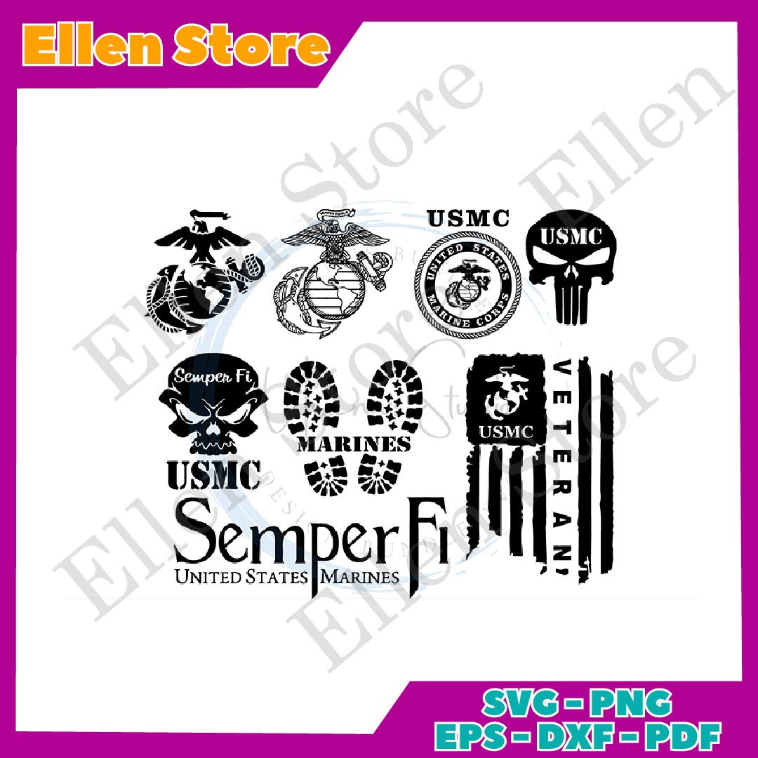 USMC Logos Svg Bundle | Inspire Uplift