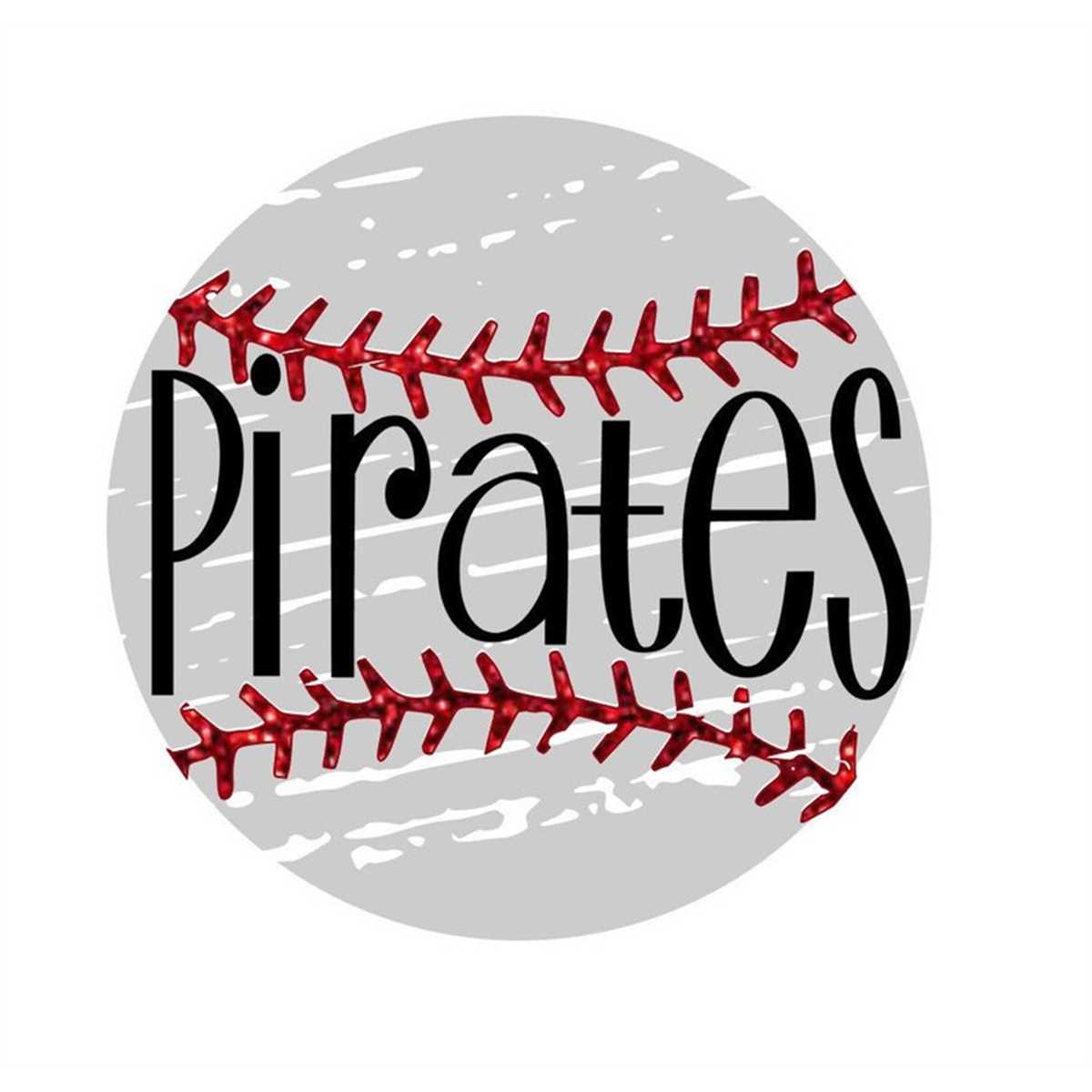 Pirates Distressed Baseball SVG | Inspire Uplift