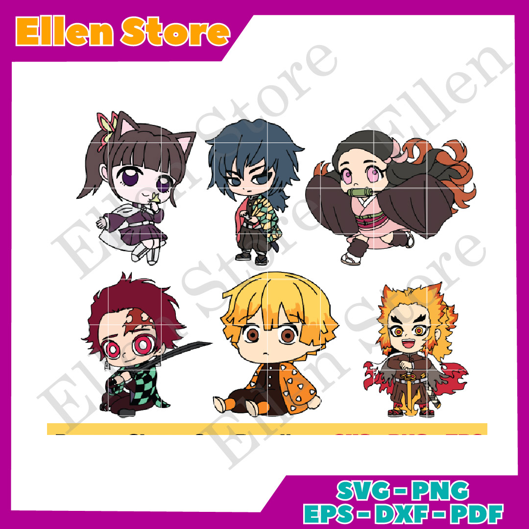 Demon Slayer Baby Characters Svg Bundle | Inspire Uplift