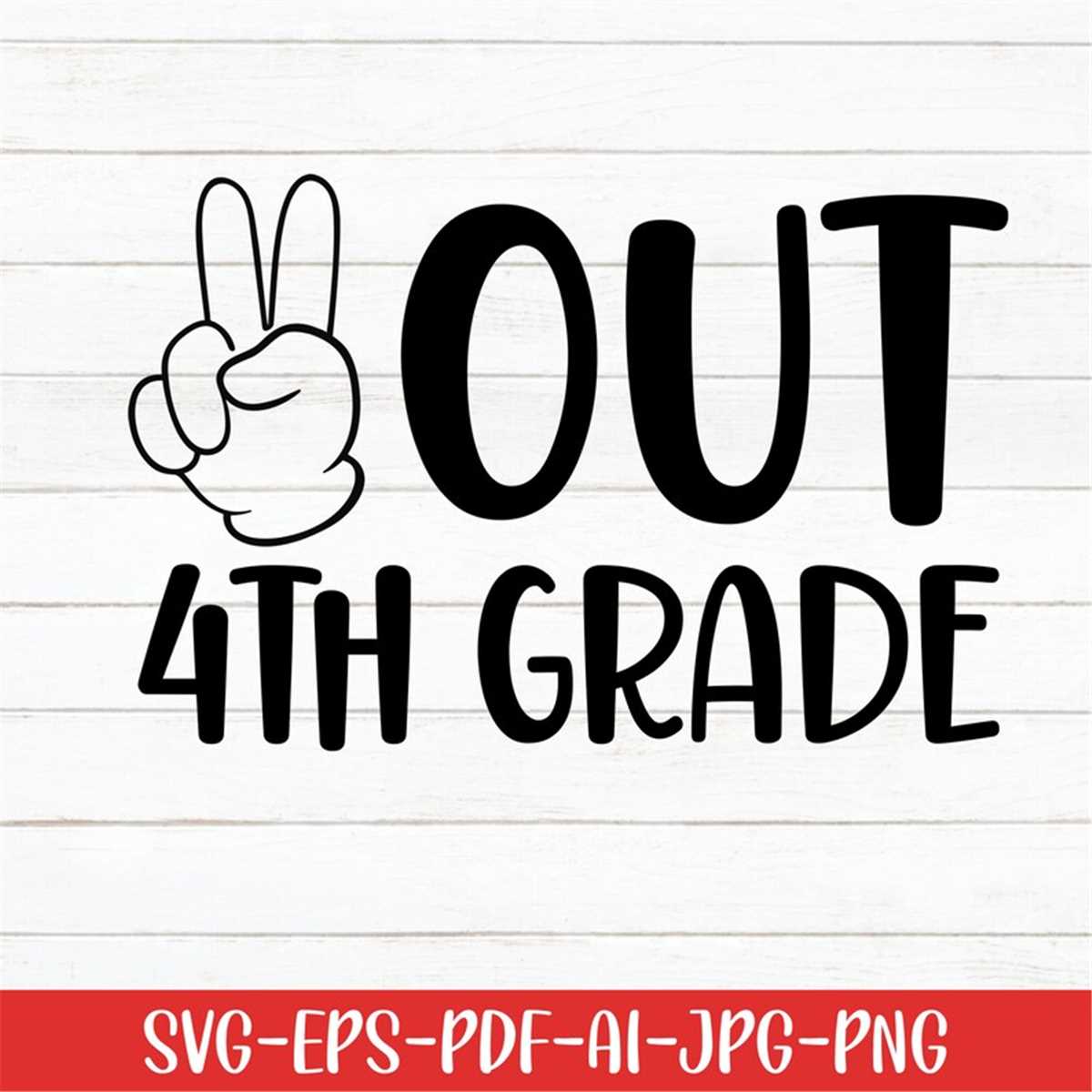 Peace Out 4th Grade Svg, Student Svg, School Svg, Digital Do - Inspire ...