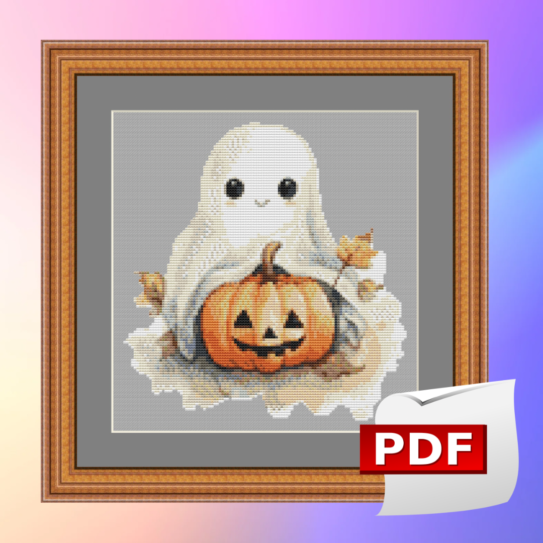 Halloween Pumpkin Cross Stitch Pattern 2 Instant PDF Downloa - Inspire ...