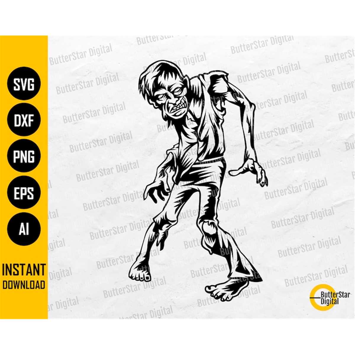 Walking Zombie SVG | Horror Monster SVG | Fun Halloween T-Sh | Inspire ...