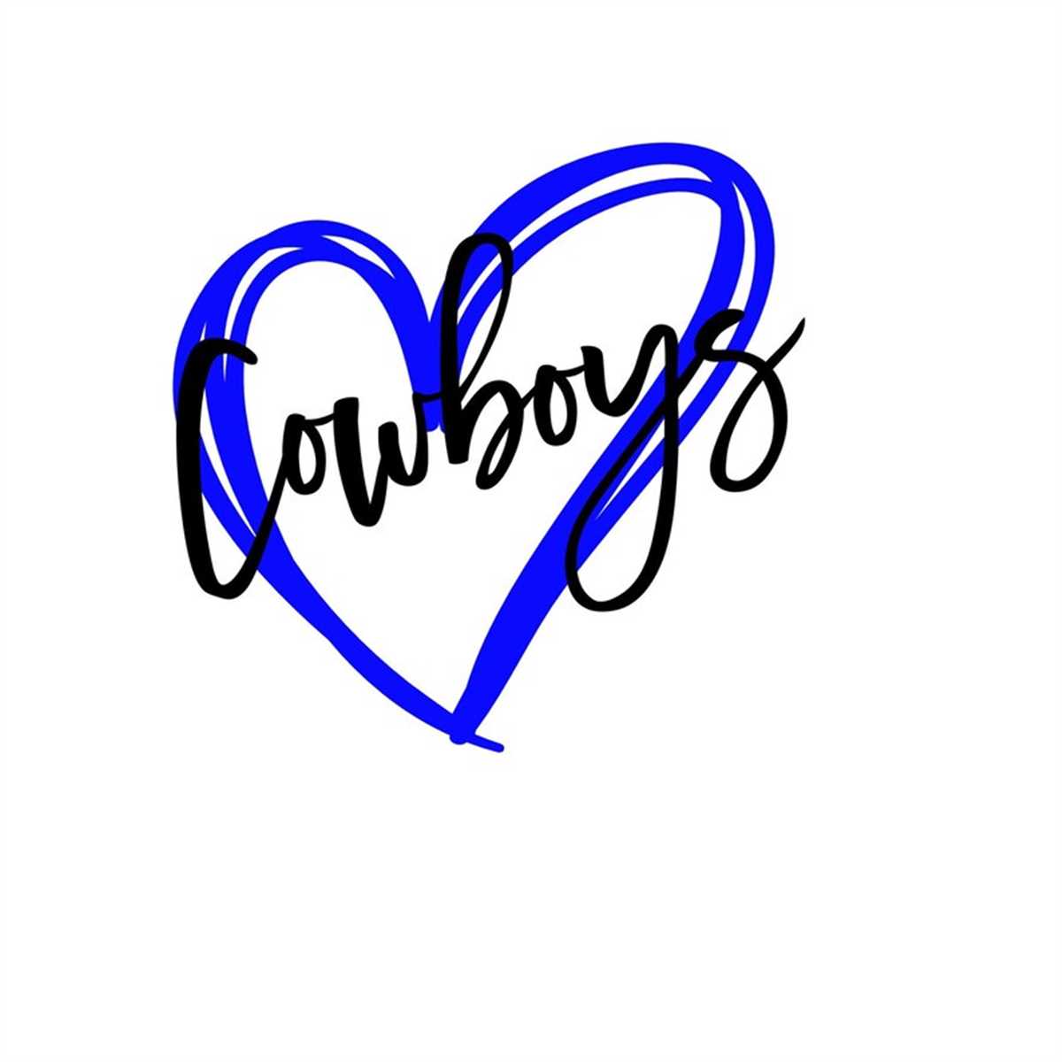 cowboys heart svg - Inspire Uplift