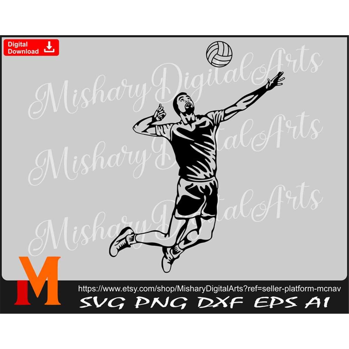 Volleyball Men Player svg, Spike svg, Volleyball SVG, PNG, C | Inspire ...