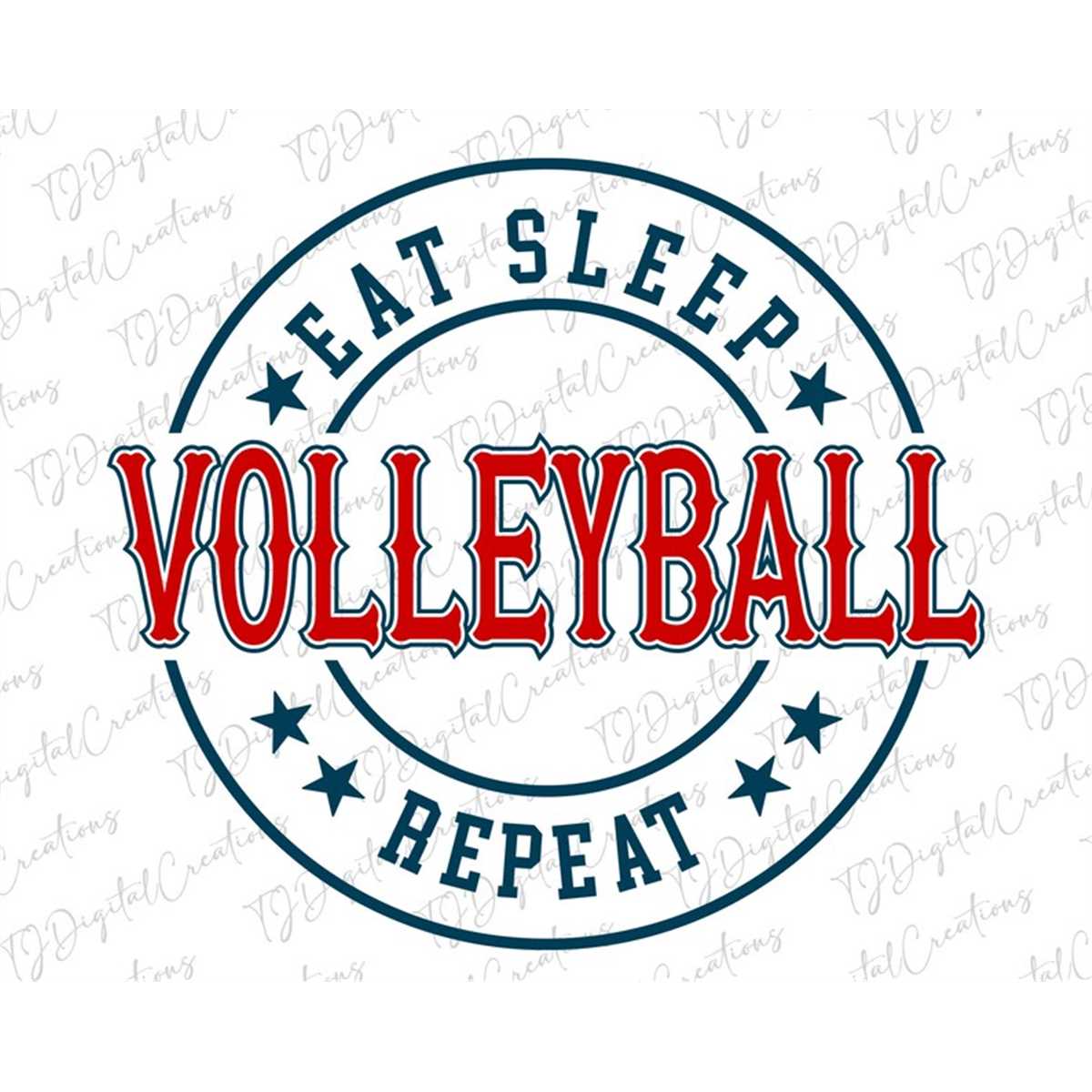 Eat Sleep Volleyball Repeat Svg, Stars Svg, Volleyball Svg, - Inspire ...
