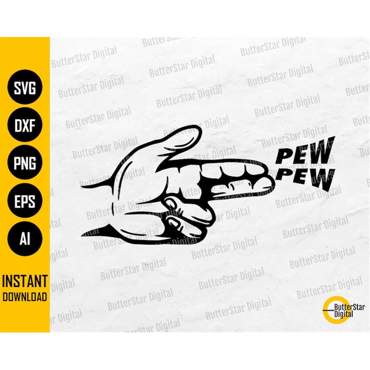 Finger Gun SVG | Pew Pew SVG | Weapon Shirt Vinyl Decals Gra - Inspire ...