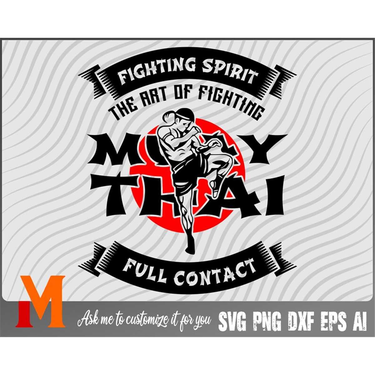 Fighting Spirit The Art Of Fighting, Muay Thai SVG, Martial | Inspire ...