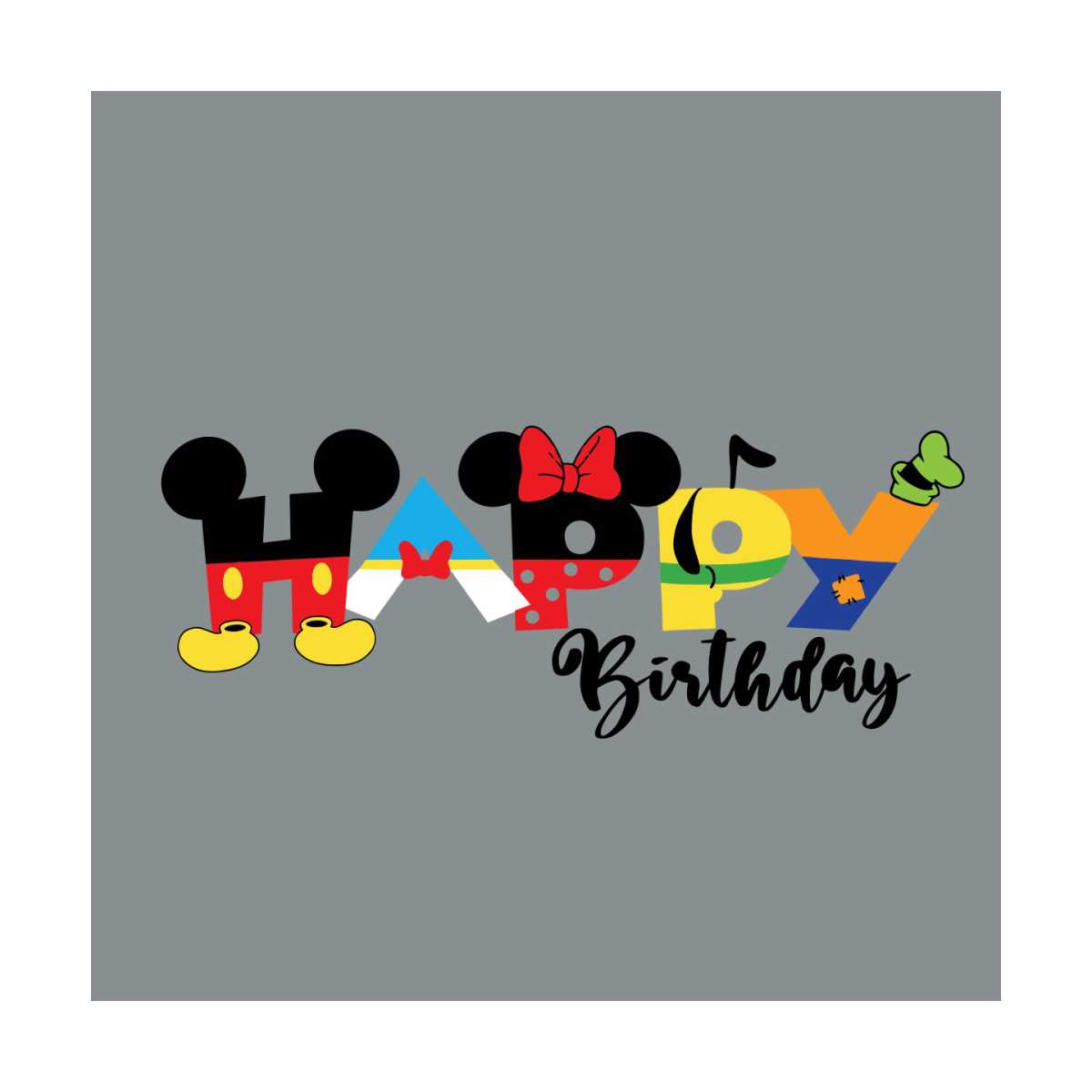 Happy Birthday Disney Svg, Trending Svg, Disney Svg, Birthda | Inspire ...