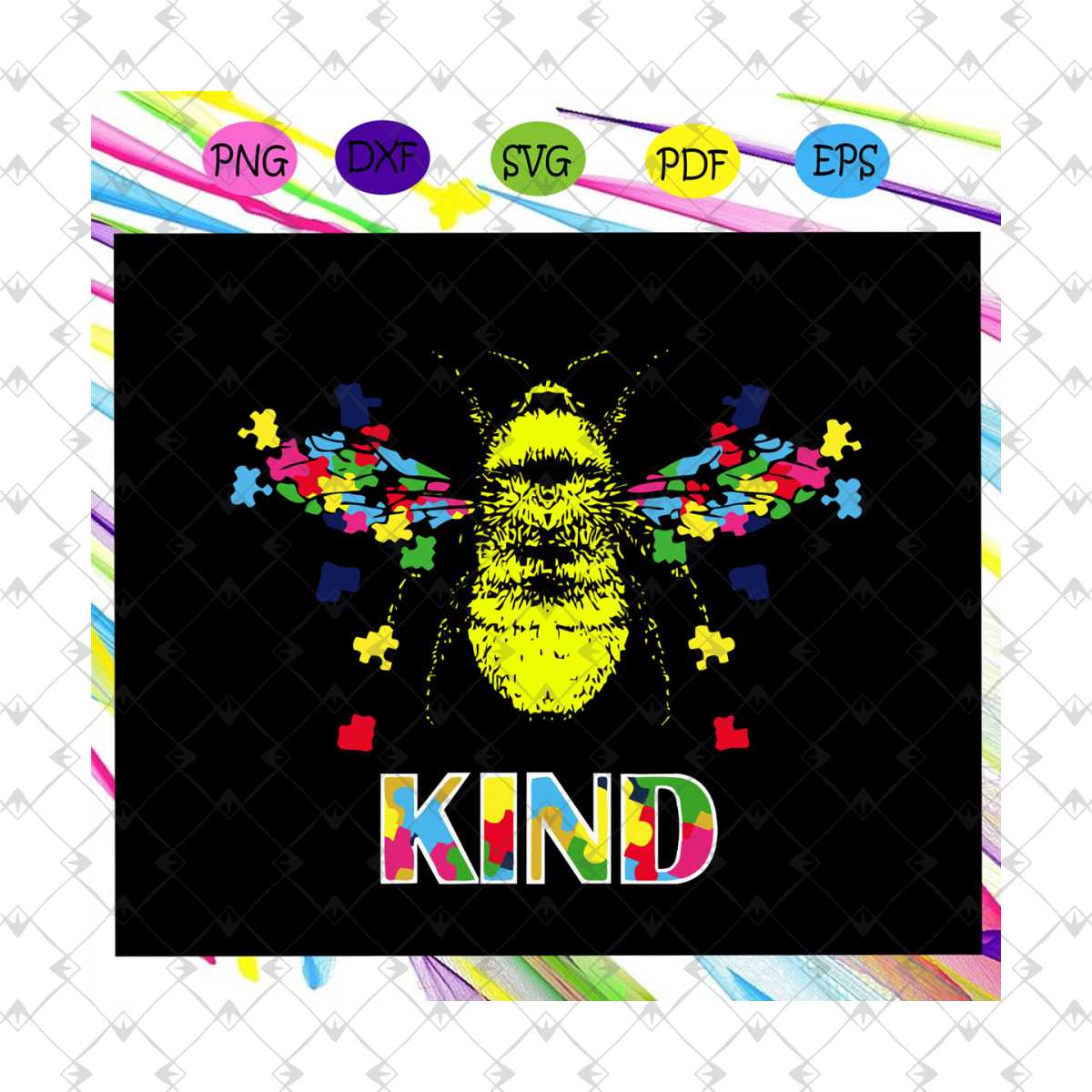 Bee kind, bee svg, bee lover gift, autism svg,autism, bee lo | Inspire ...