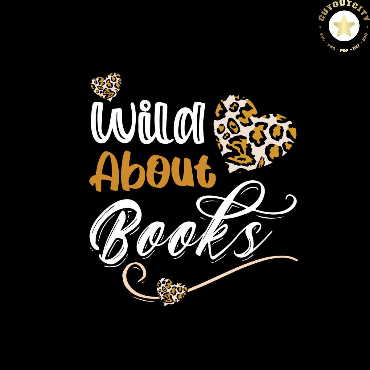 Wild About Books Leopard Pattern Vector Gift For Librarian S | Inspire ...