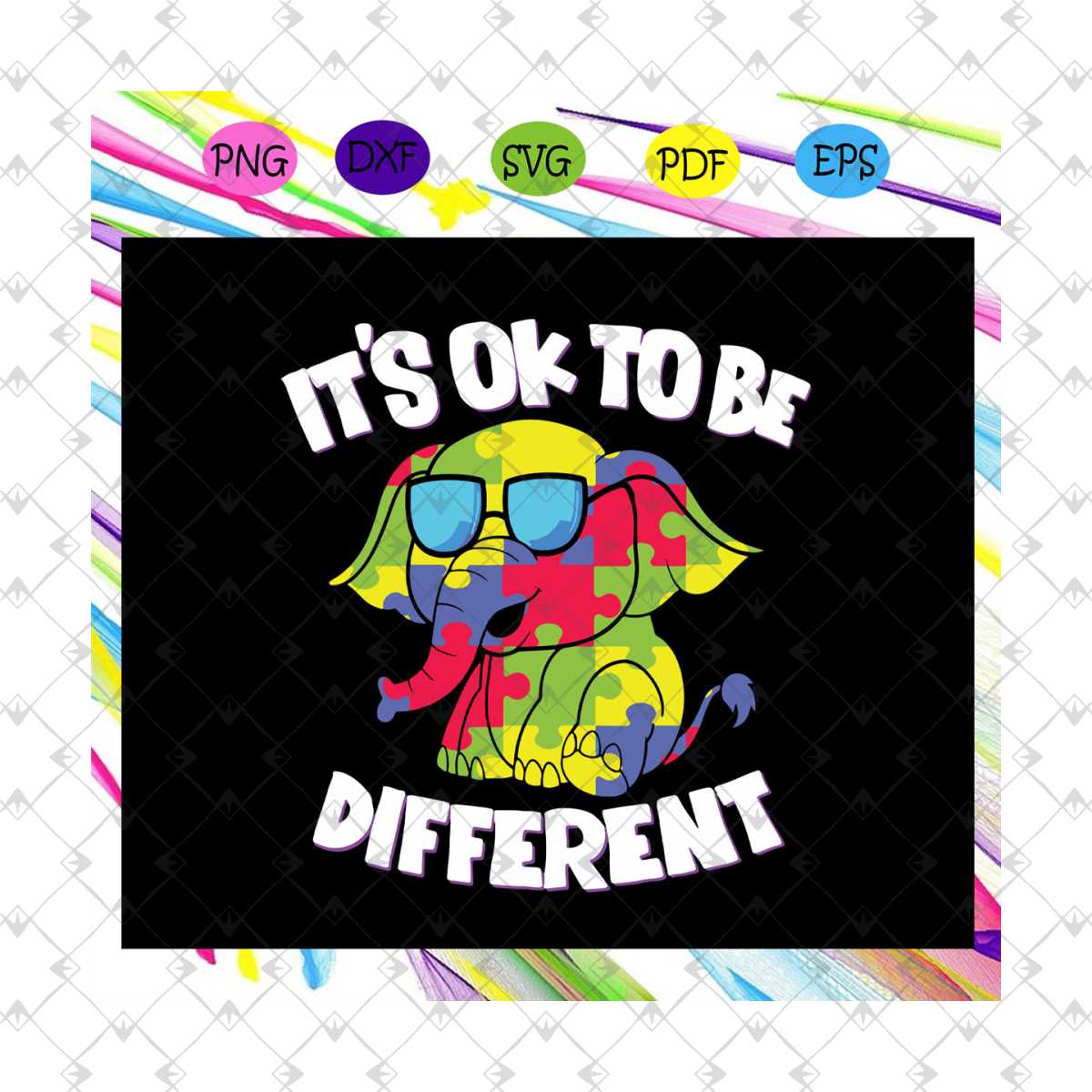 Its ok to be different, elephant svg,autism shirt, autism ki | Inspire ...