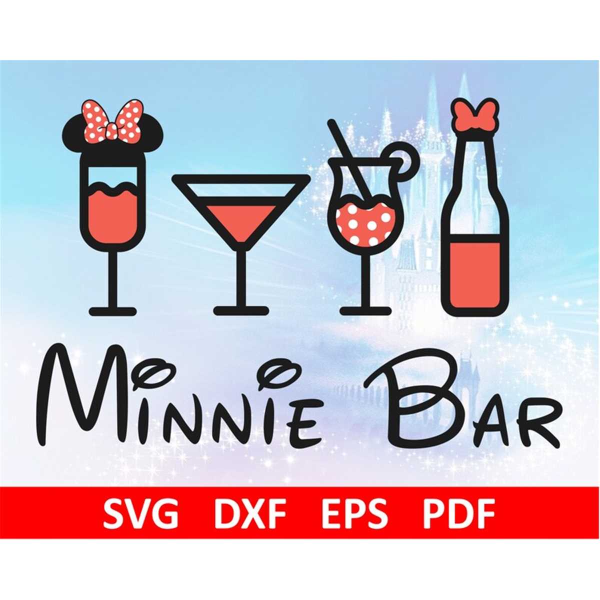 Mouse Minnie Bar Mickey Minnie .svg .dxf .eps .png Digital C | Inspire ...