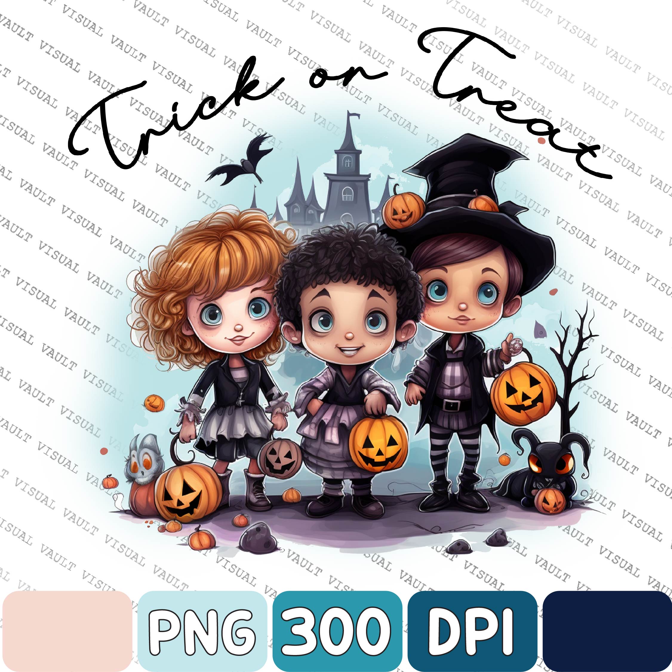 Trick Or Treat Png, Cute Little Witch, Kids Halloween Png, D | Inspire ...